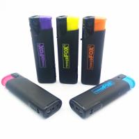 China Custom Disposable Cigarette Lighter with LED Light ISO9994 7.95x2.46x1.37 cm for sale