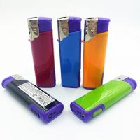 China Windproof Gas Lighter with LED Light ISO9994 Turbo Flame 7.95cm for sale