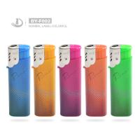 China Windproof Electronic Gas Turbo Flame Lighter DY-F002 ABS AS 7.95x2.46x1.37cm ISO9994 for sale
