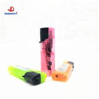 China Transparent Color Electronic Windproof Gas Lighter 7.95x2.46x1.37cm ABS AS Custom Logo for sale