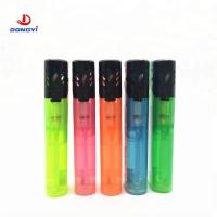 China Transparent Color Electronic Windproof Gas Lighter 7.95x2.46x1.37cm ABS AS Custom Logo for sale