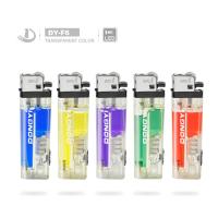 China Dongyi Dy-F6 LED Flint Disposable Gas Lighter 8.0x2.36x1.18mm 5 Colors for sale