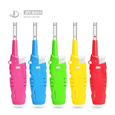 China Refillable Long Gas BBQ Lighter Windproof Kitchen Lighter 18.5cm ABS Shell ISO 22702 for sale