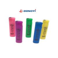 China Plastic Windproof Butane Gas Lighter DY-F005 for Cigarette Candle 7.85x2.39x1.38cm for sale