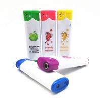 China Wholesale Butterfly Windproof Refillable Lighter ABS AS 7.85x2.39x1.38cm Custom Logo for sale