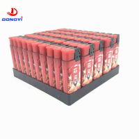 China Custom Logo Refillable Plastic Cigarette Lighter 6.8x2.58x1.3 cm Gas Lighters for Promotions for sale