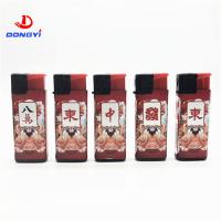 China Custom Logo Refillable Plastic Cigarette Lighter 6.8x2.58x1.3 cm Gas Lighters for Promotions for sale