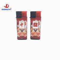 China Custom Logo Refillable Plastic Cigarette Lighter 6.8x2.58x1.3 cm Gas Lighters for Promotions for sale