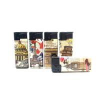 China Customized Logo Portable Disposable Plastic Windproof Cigarette Lighter for Outdoor for sale