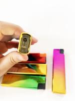 China Plastic Windproof Refillable Electric Gas Lighter 80.4x22x11.3mm Rechargeable for sale