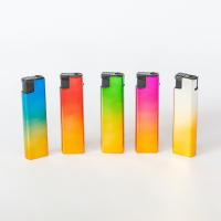 China Custom Logo Windproof Refillable Gas Lighter ABS Plastic 80.4x22x11.3mm for sale