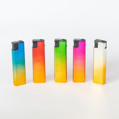 China Custom Logo Windproof Refillable Gas Lighter ABS Plastic 80.4x22x11.3mm for sale