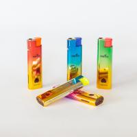China Windproof Plastic Gas Lighter DY-F018 8.04cm Customizable ABS AS Electronic Lighter for sale