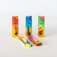 China Windproof Plastic Gas Lighter DY-F018 8.04cm Customizable ABS AS Electronic Lighter for sale