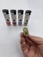 China Donyi DY-F028 Refillable Plastic Butane Lighter 7.88x2.1x1.1cm Windproof for Promotion for sale