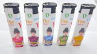 China Donyi DY-F028 Refillable Plastic Butane Lighter 7.88x2.1x1.1cm Windproof for Promotion for sale