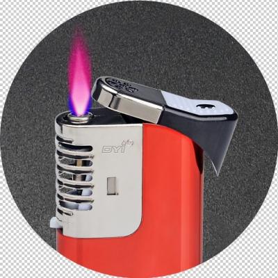 China Custom Windproof Gas Lighter with LED 10x40x12cm ABS Iron Shell Electronic Lighter for sale