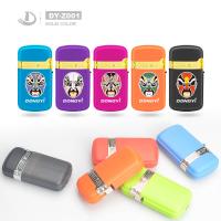China Flip Turbo Windproof Refillable Gas Lighter 7.77cm Chinese Traditional Opera Culture for sale