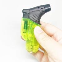 China Blue Flame Torch Cigar Lighter Windproof ABS Customizable Model DY-PQ002 65 Degree Water Resistant for sale
