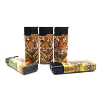 China Customized Tiger Label Windproof Lighter DY-F007 6.8x2.58x1.3cm for European American Market for sale