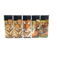 China Customized Tiger Label Windproof Lighter DY-F007 6.8x2.58x1.3cm for European American Market for sale