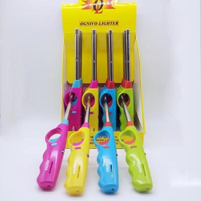China Refillable BBQ Gas Lighter Stainless Steel Tube 26.8cm ABS Shell ISO 22702 for sale