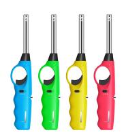 China 2023 Kitchen Popular Electronic Lighter Customize Logo Refillable Candle BBQ Lighter for sale