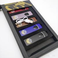 China Customization USB Rechargeable Plastic Windproof Electric Fingerprint Piezo Lighter for sale