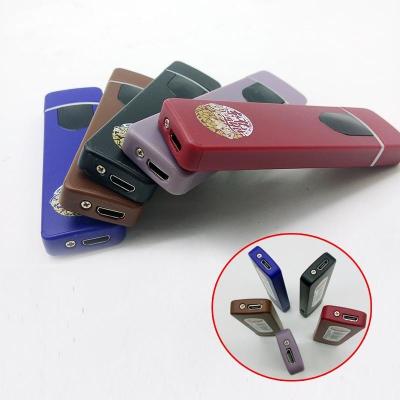 China Rechargeable USB Fingerprint Induction Lighter 8.3cm Heat Coil Windproof Electronic Lighter for sale