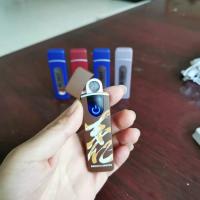 China Rechargeable USB Fingerprint Induction Lighter 8.3cm Heat Coil Windproof Electronic Lighter for sale