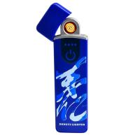China Refillable USB Charging Windproof Electronic Fingerprint Arc Lighter DY-USB01 for sale