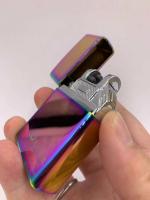 China Metal USB Double Arc Charging Waterproof Electronic Cigarette Lighter 6x4x1.5cm for sale
