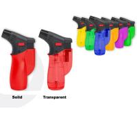 China Refillable Butane Gas BBQ Torch Cigar Lighter with Punch Cutter 82mm Jet Flame for sale