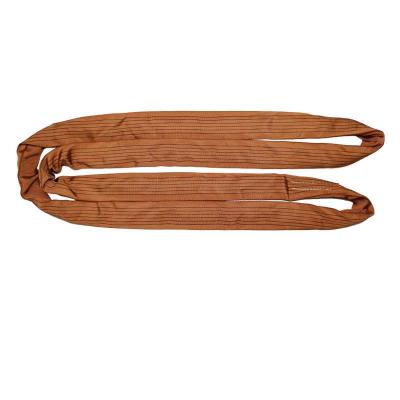 China 6t Endless Round Lifting Sling Heavy Duty Polyester Brown 6 Ton Brown for sale