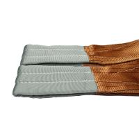 China 6t Flat Lifting Sling Heavy Duty Polyester Brown 6 Ton Brown for sale