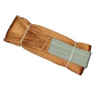 China 6t Flat Lifting Sling Heavy Duty Polyester Brown 6 Ton Brown for sale