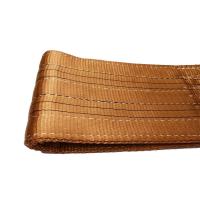 China 6t Flat Lifting Sling Heavy Duty Polyester Brown 6 Ton Brown for sale