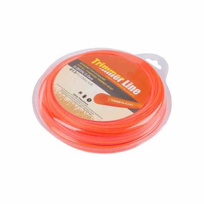 China Orange 2.0mm 0.080 inch 1LB pack round grass weeder gasoline grass trimmer line for sale