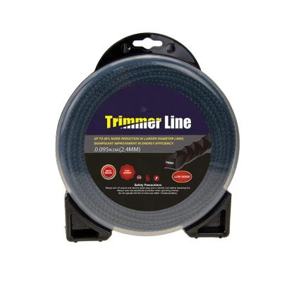 China High Quality 100% Copolymer Standing Feet Blister Pack Grass Trimmer Low Noise Twist 2.4mm Nylon Trimmer Line for Brush Cutter for sale