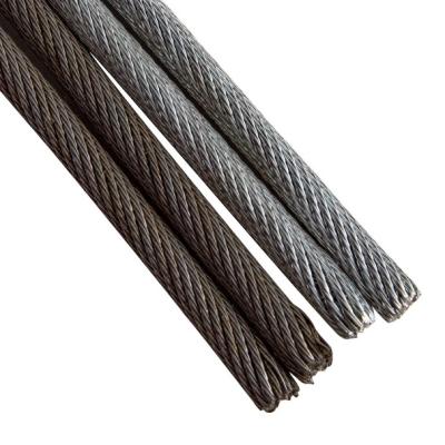 China High Quality Bright Ungalvanized 19X7 Juet Core Steel Wire Rope 18*7+FC for Elevator for sale