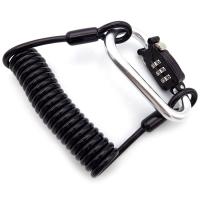 China Retractable anti-theft customized lock combination coil tool lanyard bicycle safety lock motorcycle helmet lock for sale
