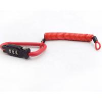 China Retractable anti-theft customized lock combination coil tool lanyard bicycle safety lock motorcycle helmet lock for sale