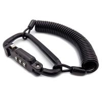 China Retractable anti-theft customized lock combination coil tool lanyard bicycle safety lock motorcycle helmet lock for sale