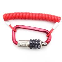 China Retractable anti-theft customized lock combination coil tool lanyard bicycle safety lock motorcycle helmet lock for sale