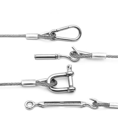 China Stainless steel wire rope suppression with rigging for sale