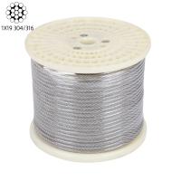 China 304 / 316 stainless steel wire rope 1 * 19 structure diameter 0.45mm-2.5mm soft guardrail lifting fishing line wire rope for sale