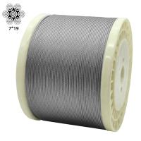 China High quality 304 / 316 stainless steel wire rope 7 * 19 structure 0.8mm-24mm diameter guardrail lifting wire rope for sale