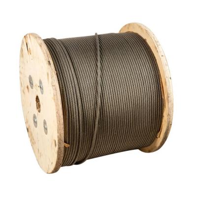 China 8*19s+FC & 8*19W+FC Black Oil Ungalvanized Steel Wire Rope for sale