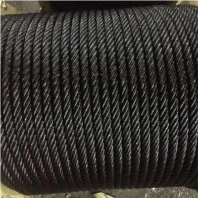 China Black Oil 6*9W+FC & 6*9W+Iwrc Ungalvanized Steel Wire Rope for sale