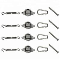 China Stainless Adjustable Square 4 Corner Sun Shade Sail Hardware Kits for sale